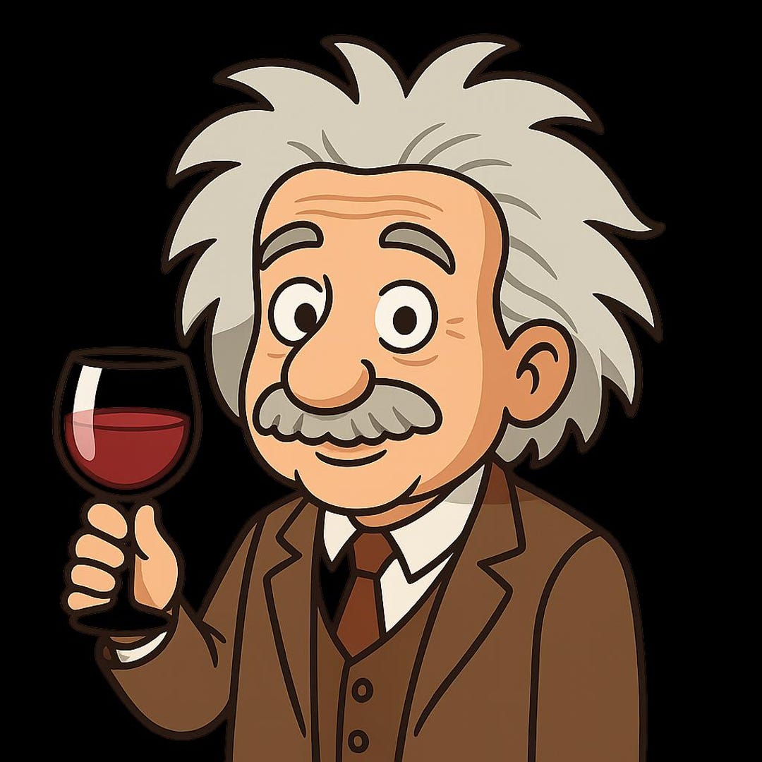 3X Albert Einstein Drinking Wine Sticker Outdoor Uv-resistant Sticker ...
