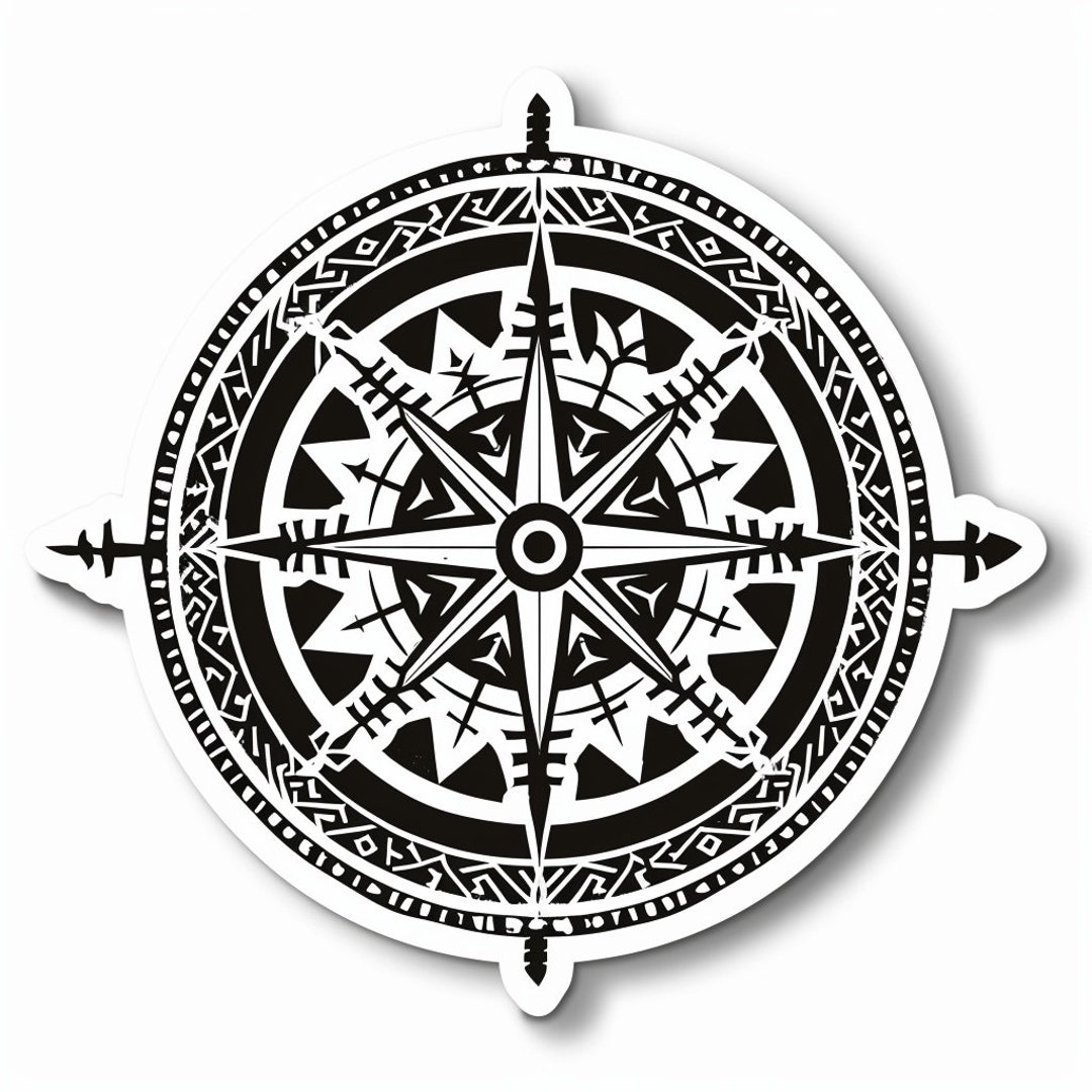 Car Sticker Viking Compass Sticker Weatherproof Outdoor Vinyl Sticker ...