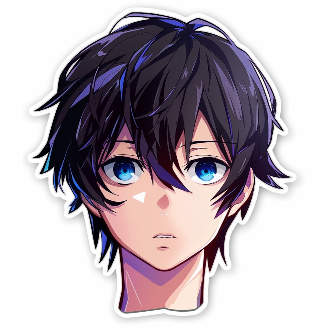 Car Sticker Cool Anime Boy Face Sticker Weatherproof Outdoor Vinyl ...