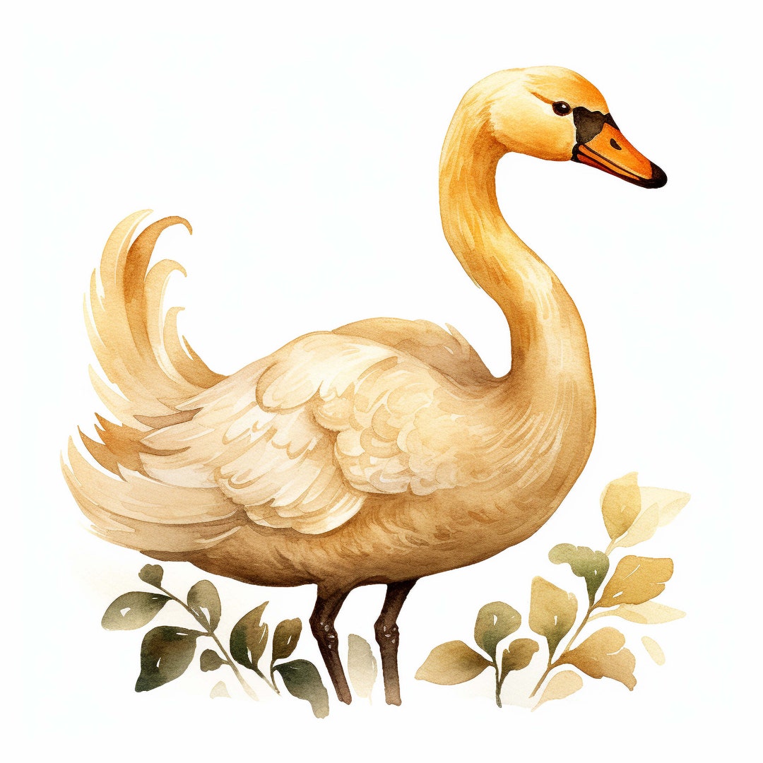 Car Sticker Watercolor Golden Goose Sticker Weatherproof Outdoor Vinyl ...