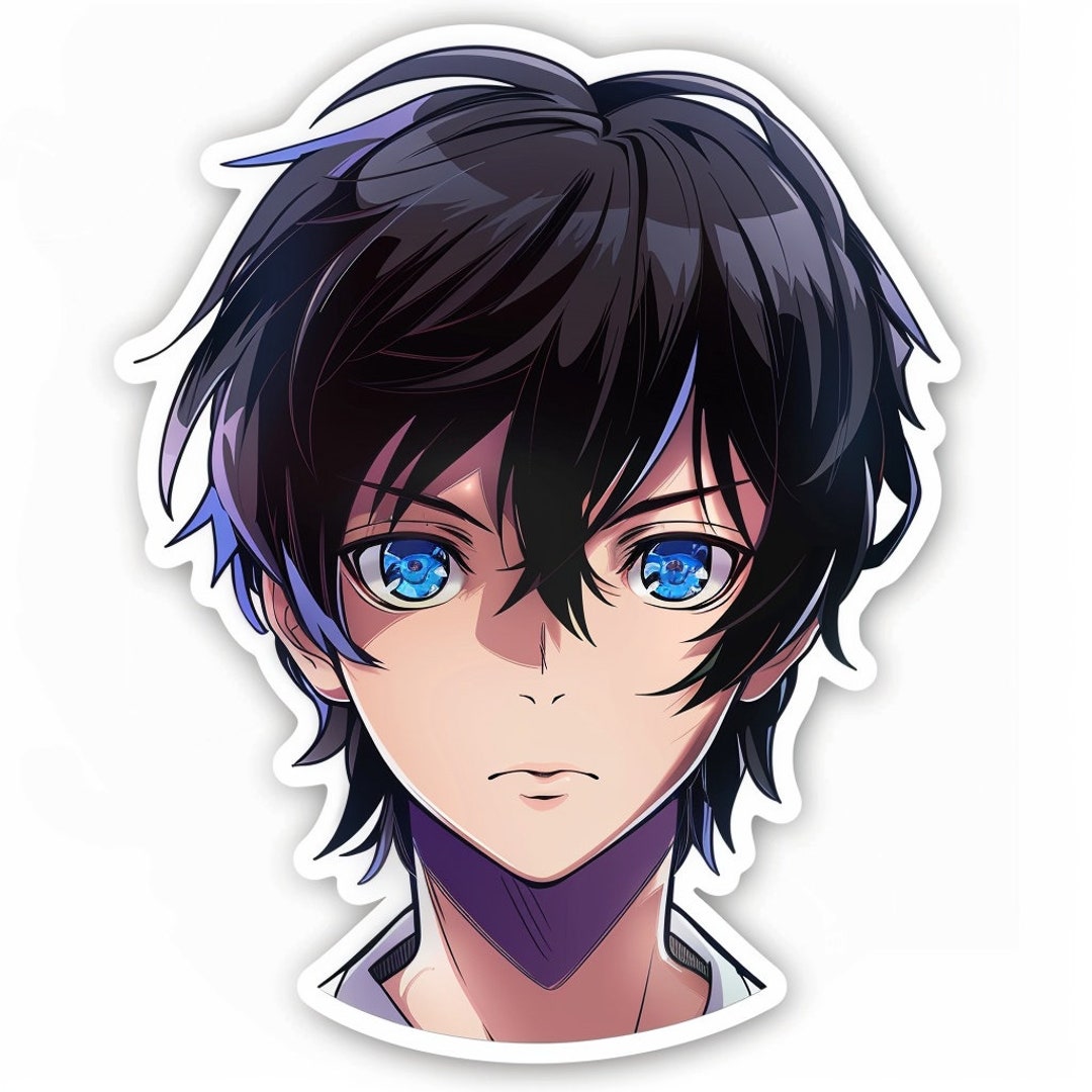 Car Sticker Cool Anime Boy Face Sticker Weatherproof Outdoor Vinyl ...