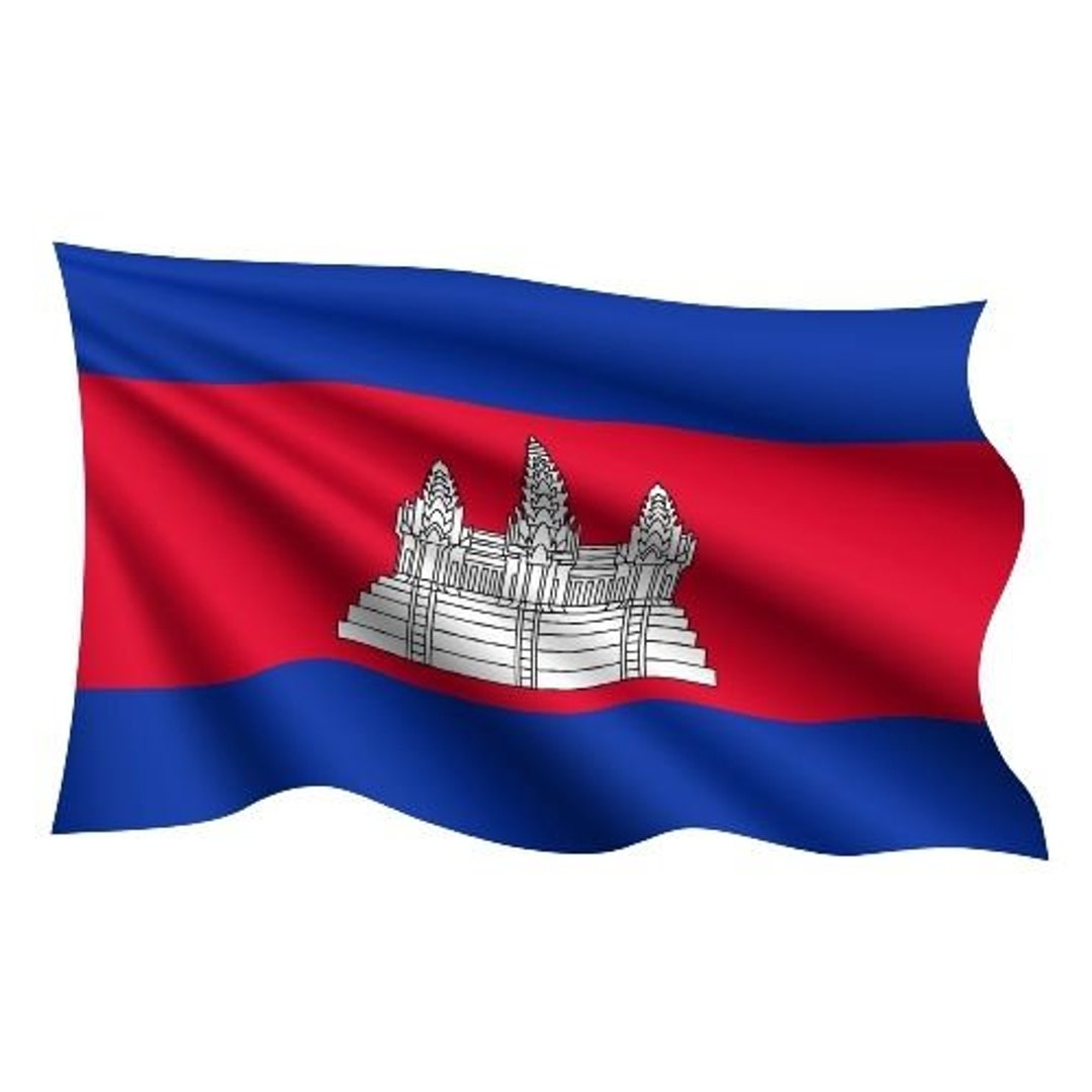 Cambodia Flag Sticker Car Sticker Wall Sticker Cambodian Flag Sticker ...