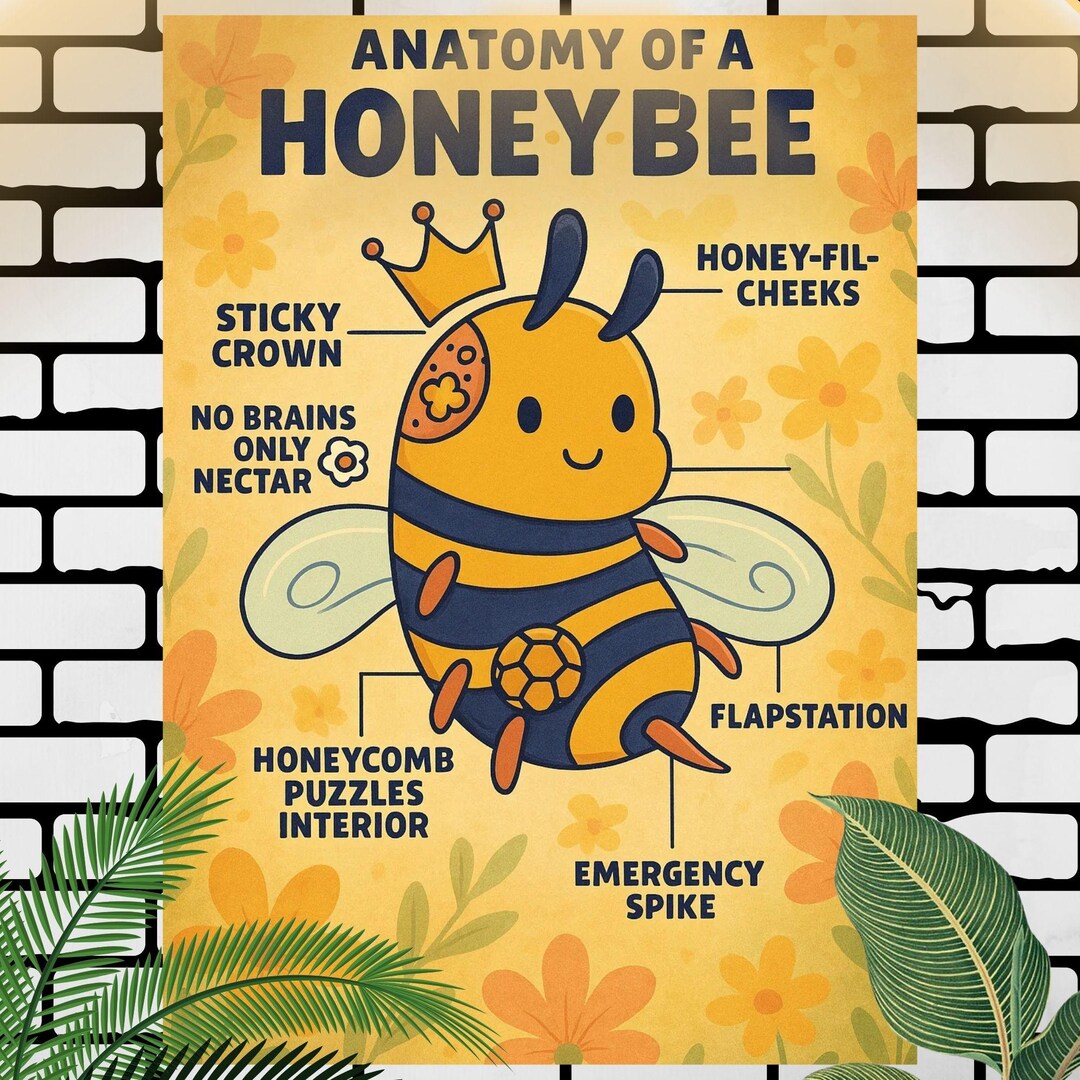Premium Bee Anatomy Poster 40 X 30 Cm Large - Etsy