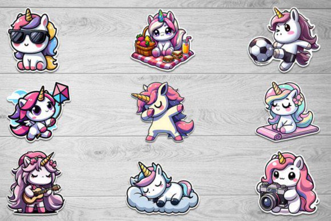 Unicorn Sticker Bundle | 50 Pieces - Etsy
