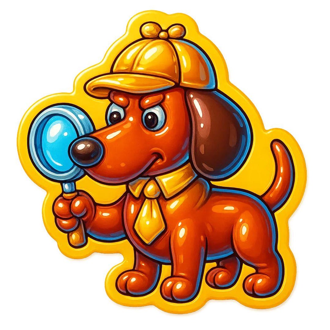 Dachshund as a Detective With a Magnifying Glass Sticker – Funny Car ...