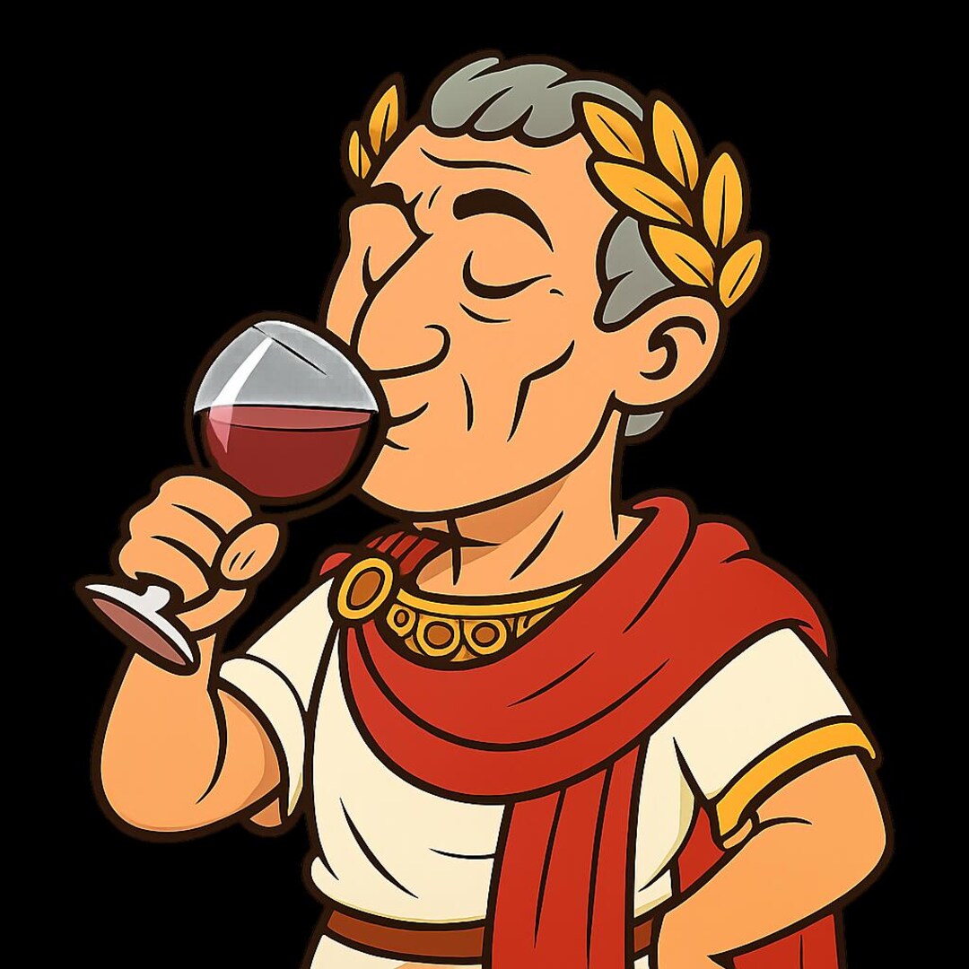 Julius Caesar Drinking Wine Sticker Outdoor Uv-resistant Vinyl Sticker ...