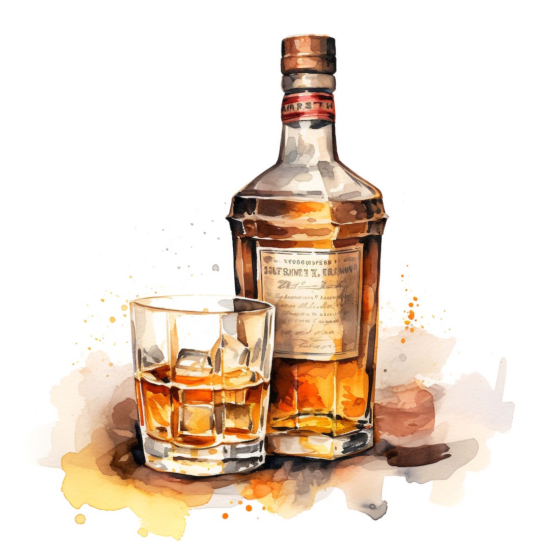 Car Sticker Watercolor Whiskey Sticker Weatherproof Outdoor Vinyl - Etsy