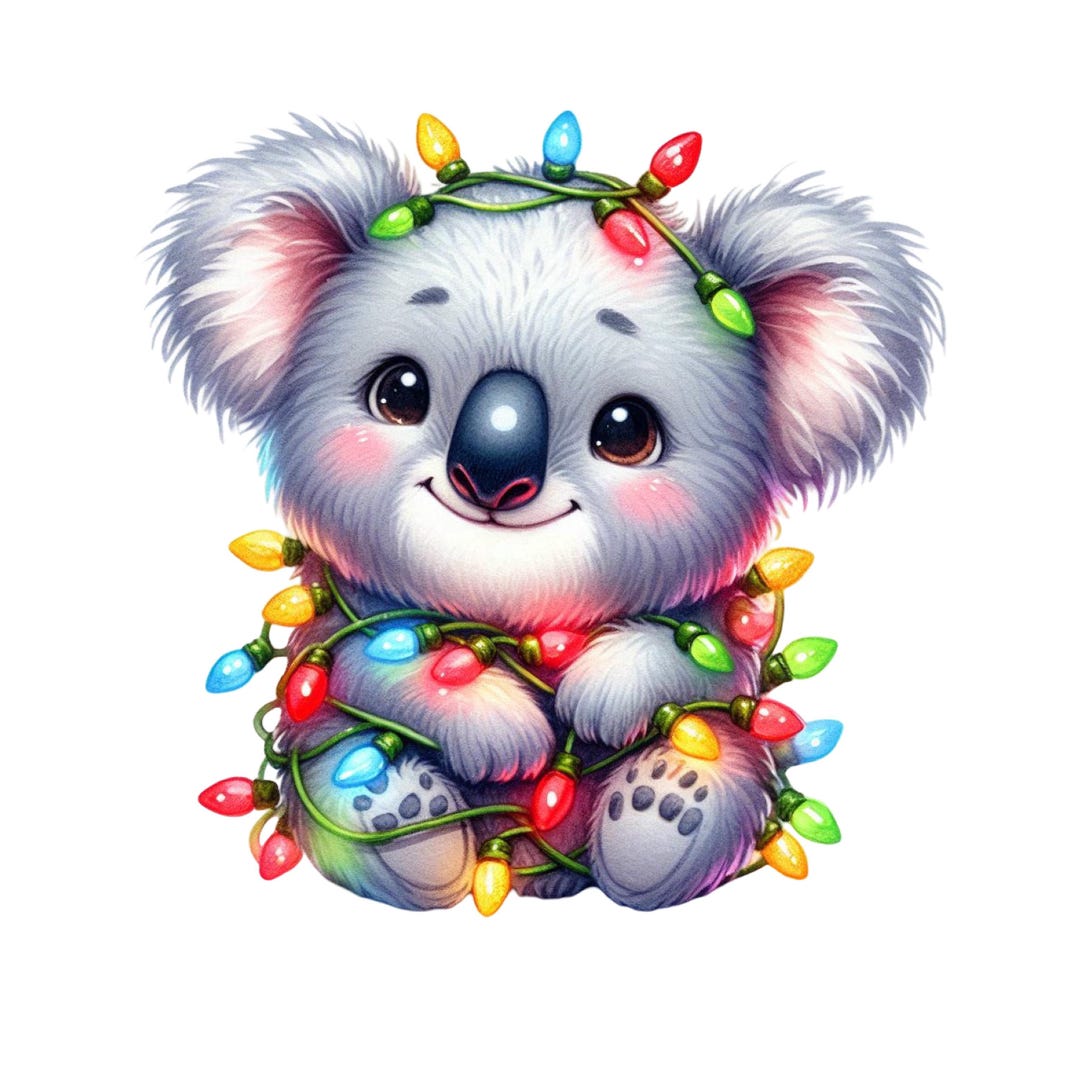 Cute Koala Christmas Sticker Set 9x9 Cm Christmas Koala Multipack ...