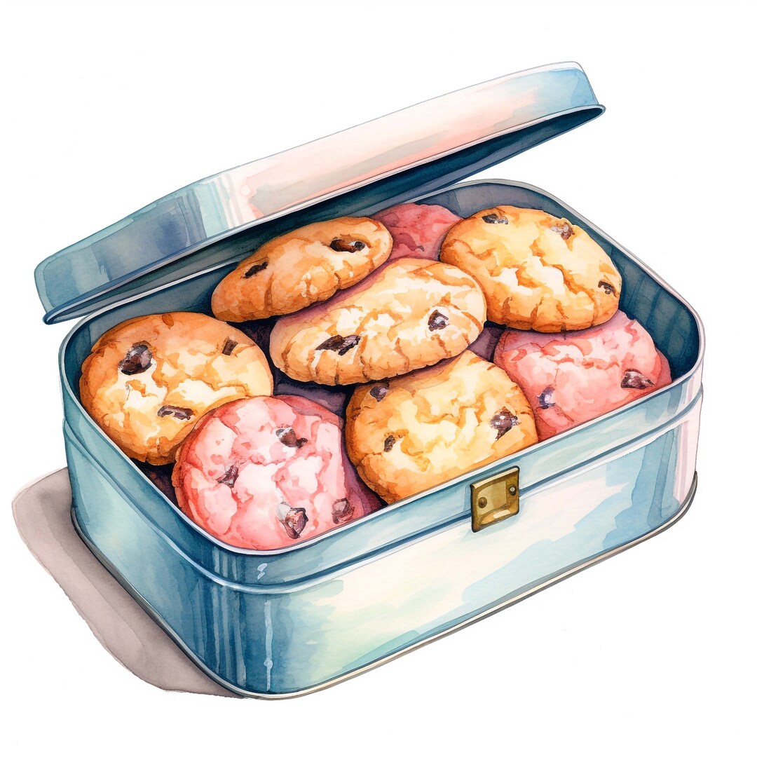 Car Sticker Watercolor Tin Can Cookies Sticker Weatherproof Vinyl - Etsy