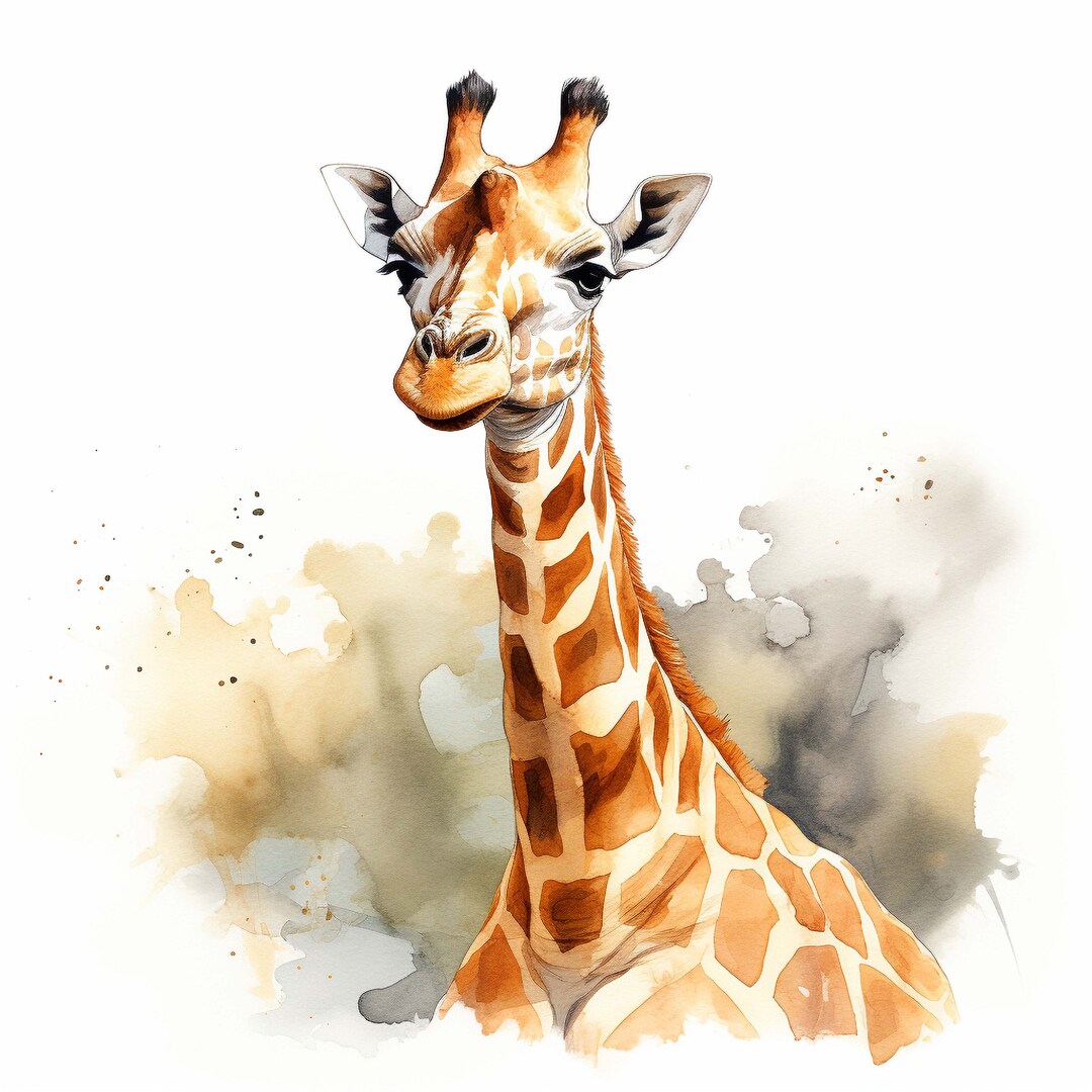 Car Sticker Sticker Watercolor Giraffes Sticker Weatherproof Outdoor ...