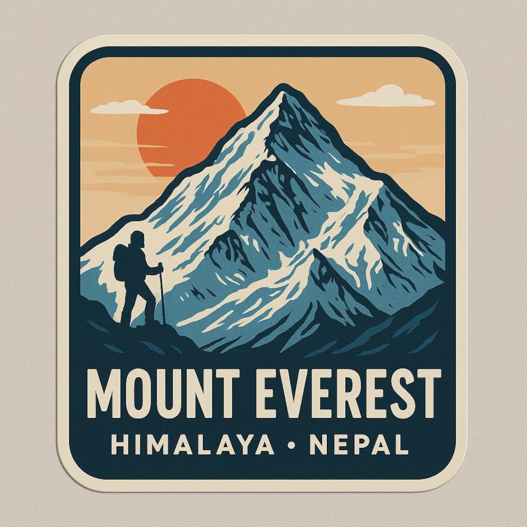 Mount Everest Car Sticker Himalaya Nepal Mountaineer Travel Destination ...