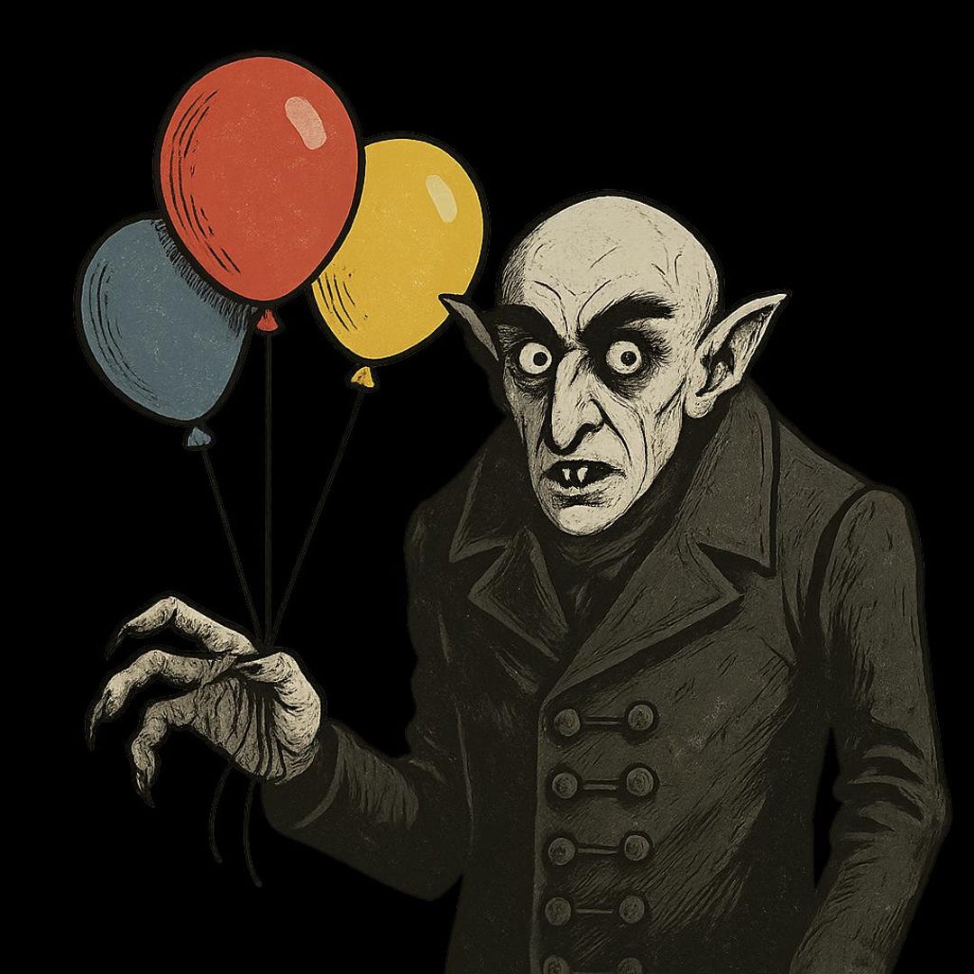 Nosferatu With Balloons Sticker Outdoor Uv-resistant Vinyl Sticker Made ...