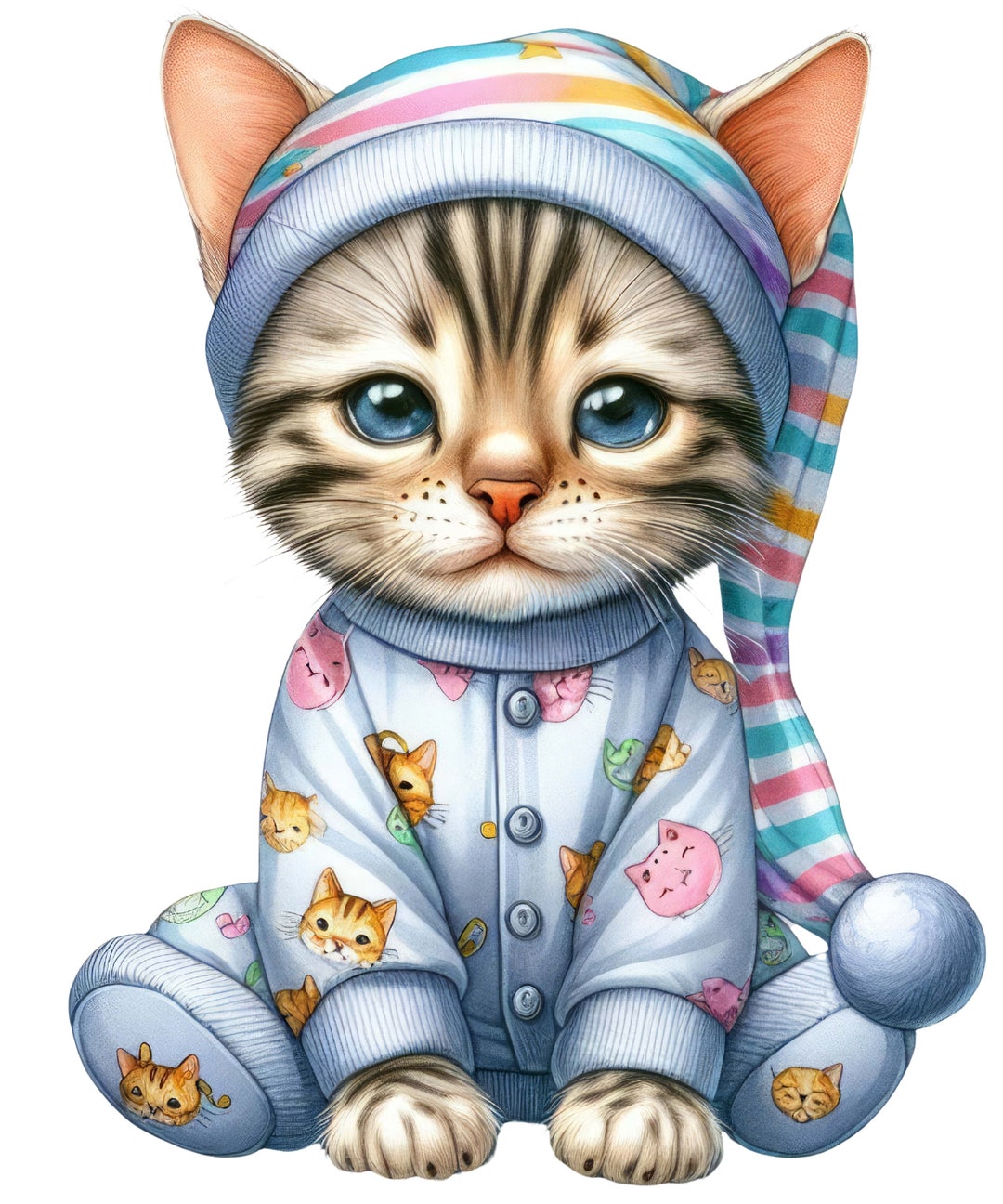 Car Sticker Adorable Sleepy Cat Decal Weatherproof Outdoor Vinyl - Etsy