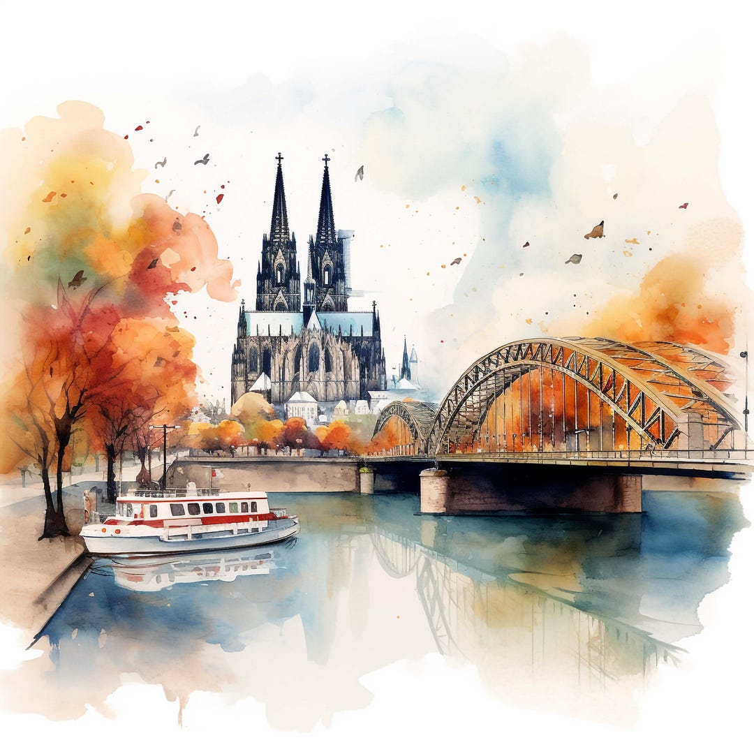 Cologne Car Sticker – Germany Sticker With Cologne Cathedral City ...