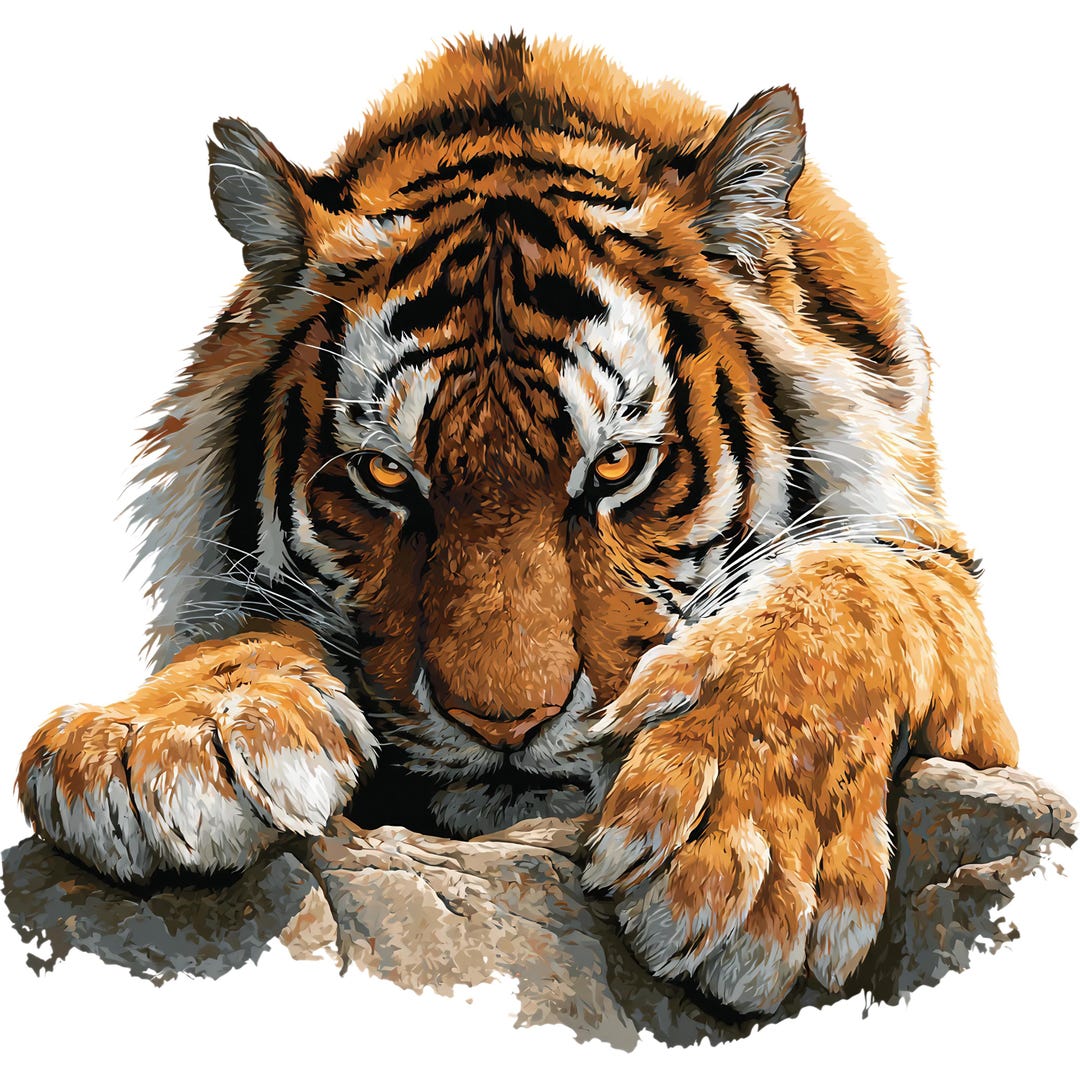 4X Tiger Stickers Angry Car Stickers Big Cat Head Wild Waterproof Vinyl ...