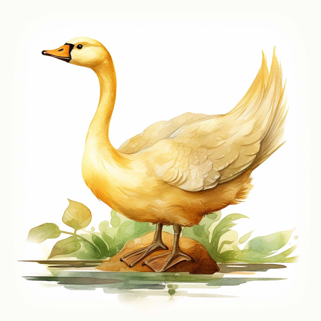 Car Sticker Watercolor Golden Goose Sticker Weatherproof Outdoor Vinyl ...