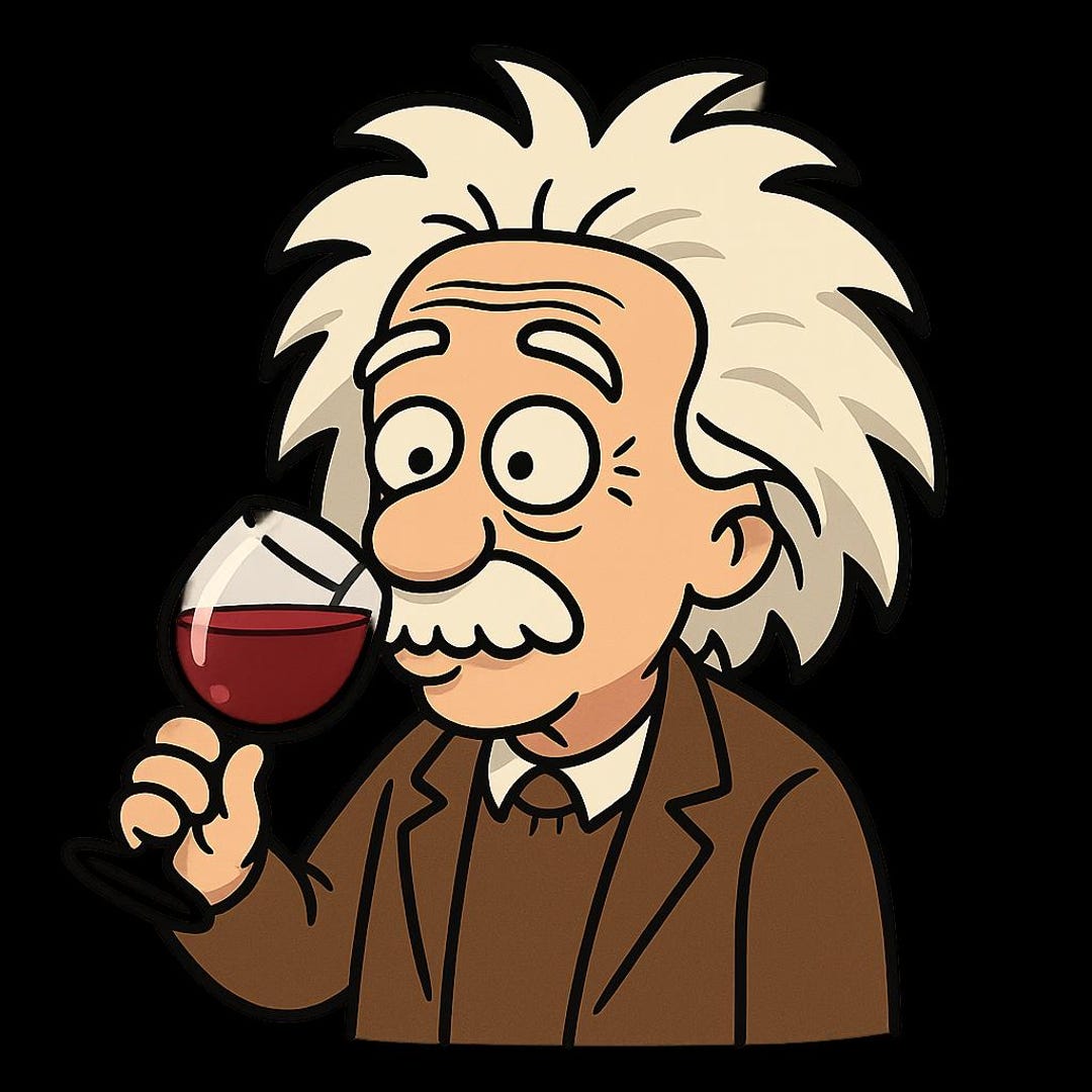 2X Albert Einstein Drinking Wine Sticker Outdoor Uv-resistant Sticker ...