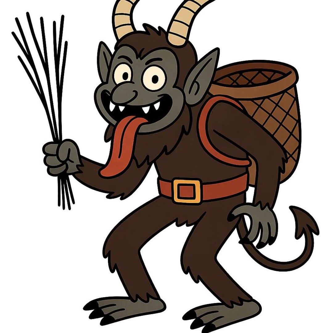 Krampus Sticker – Alpine Customs Horror Figure Sticker in Christmas ...