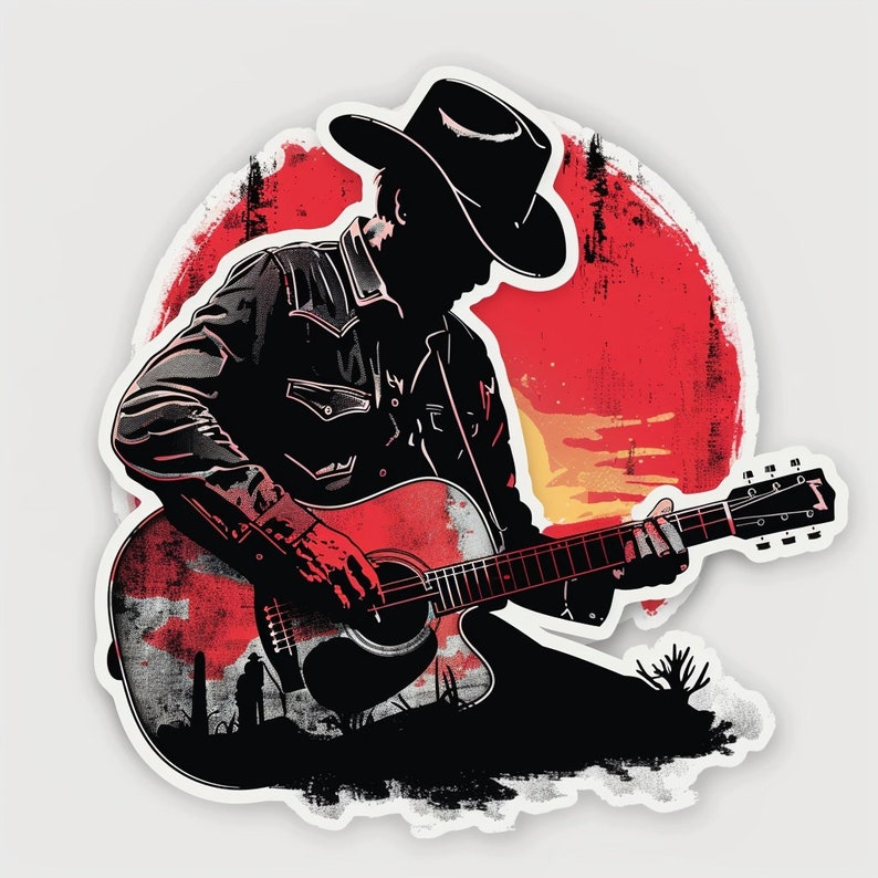 Car Sticker Western Country Music Sticker Weatherproof Outdoor Vinyl ...