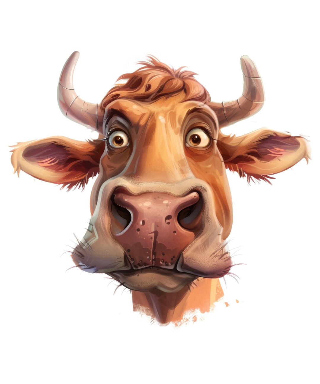 Car Sticker Funny Cow Face Sticker Weatherproof Outdoor Vinyl - Etsy