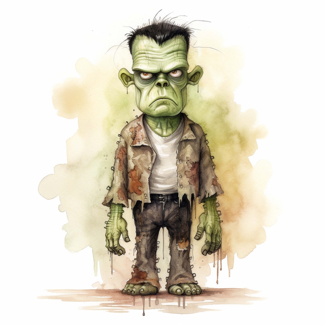 Car Sticker Watercolor Frankenstein Sticker Weatherproof Outdoor Vinyl ...