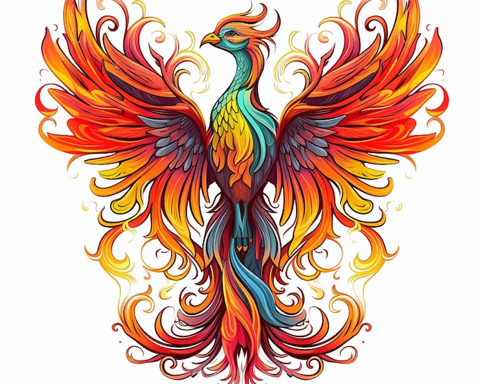 Phoenix Bird Vinyl Decal - Etsy