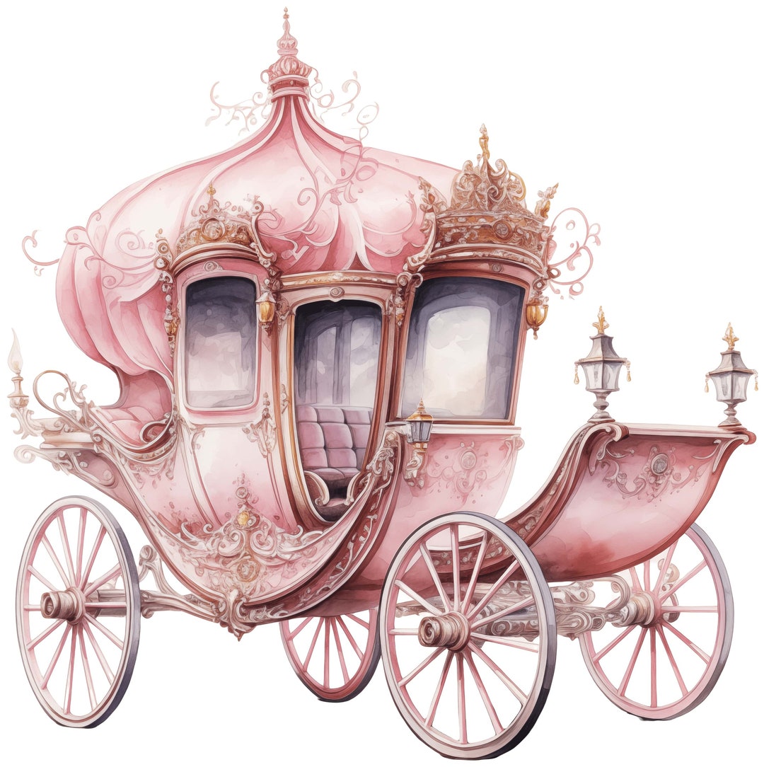 Pink Fairytale Carriage Car Sticker Princess Wagon Castle Decoration - Etsy