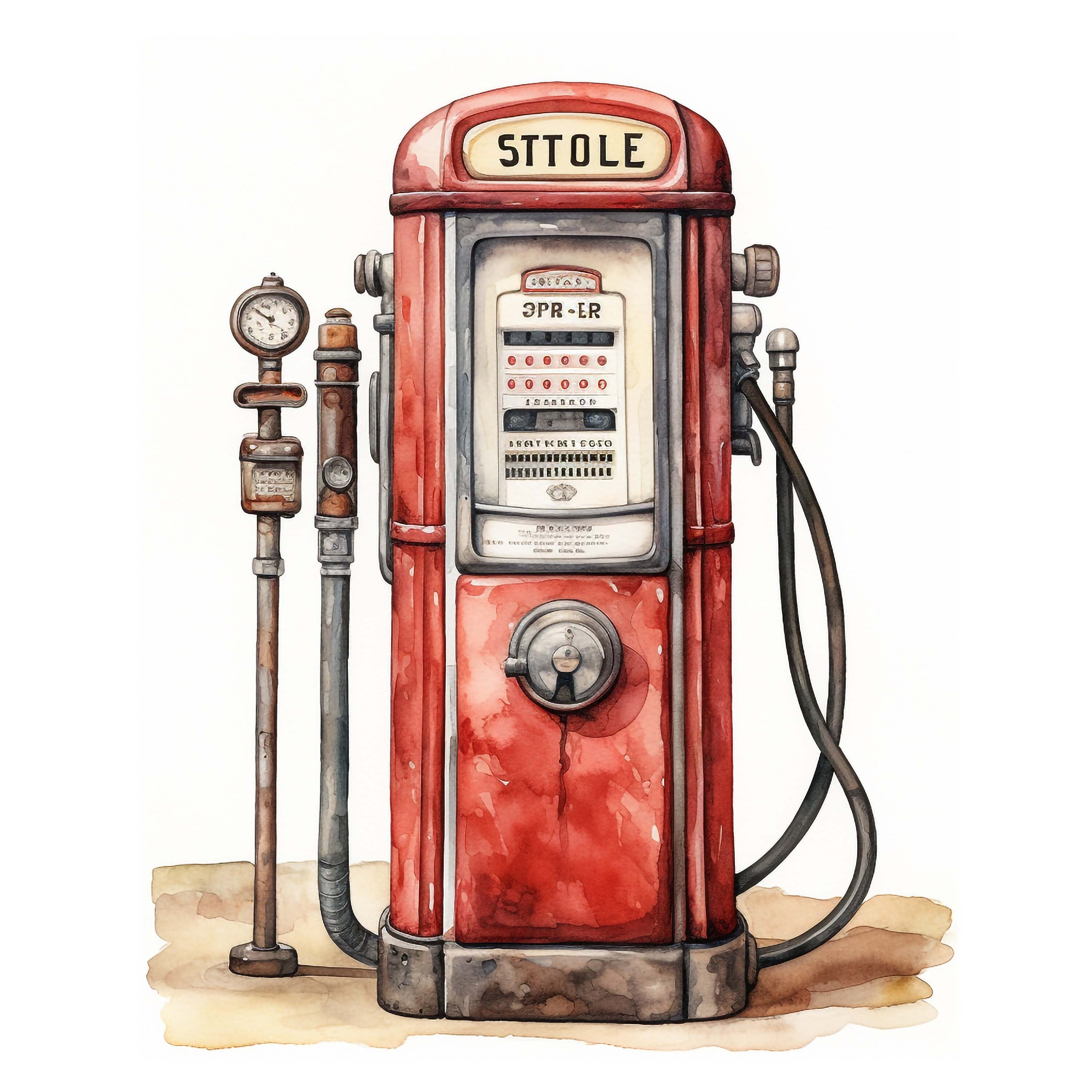 Car Sticker Watercolor Gas Pump Sticker Weatherproof Outdoor Vinyl - Etsy