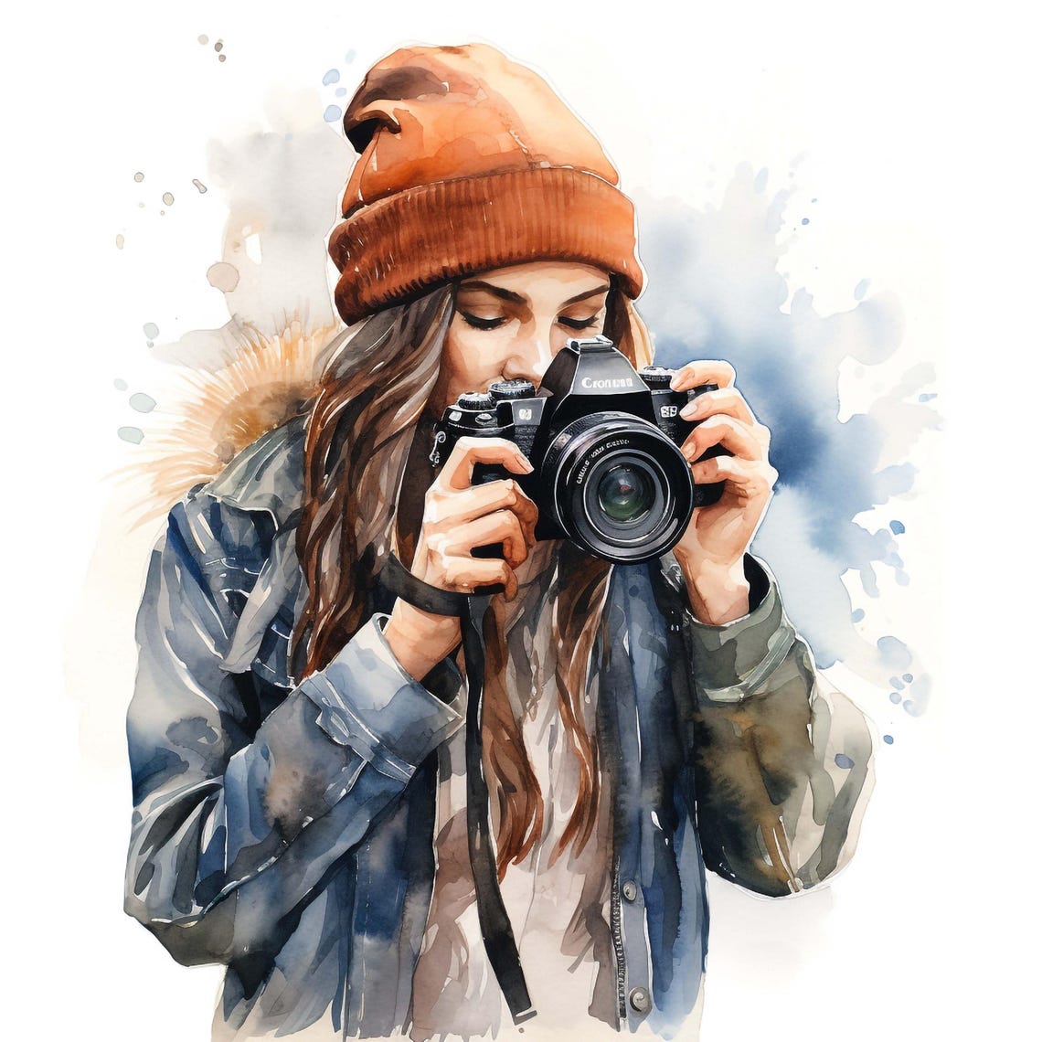 Car Sticker Watercolor Photographer Sticker Weatherproof Outdoor Vinyl ...