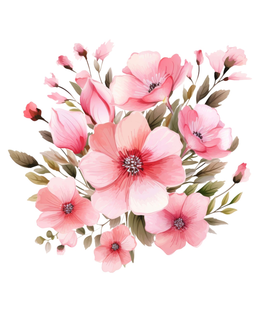 Car Sticker Pink Flowers Sticker Weatherproof Outdoor Vinyl - Etsy