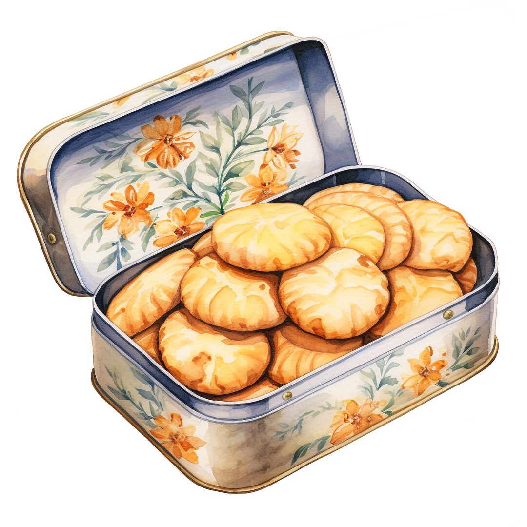 Car Sticker Watercolor Tin Can Cookies Sticker Weatherproof Vinyl - Etsy