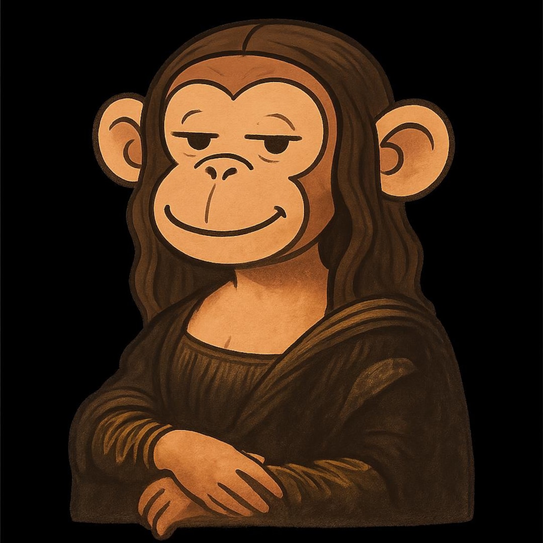 Monkey Mona Lisa Sticker Outdoor Uv-resistant Vinyl Sticker Made of ...