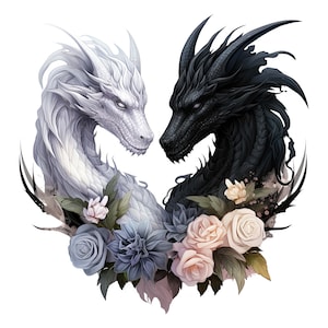 Car Sticker White and Black Dragon Weatherproof Outdoor Sticker ...