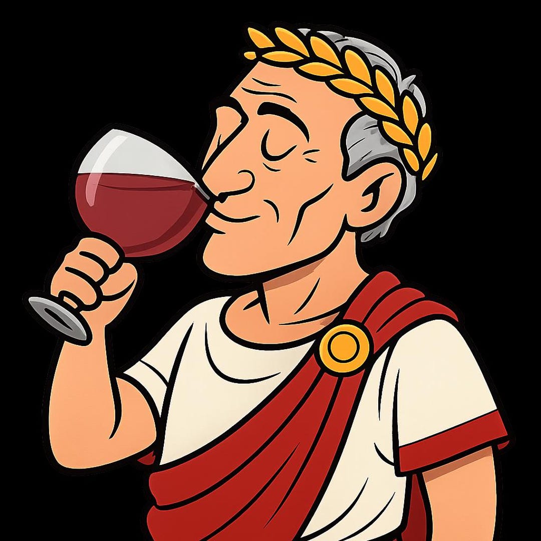 Julius Caesar Drinking Wine Sticker Outdoor Uv-resistant Vinyl Sticker ...