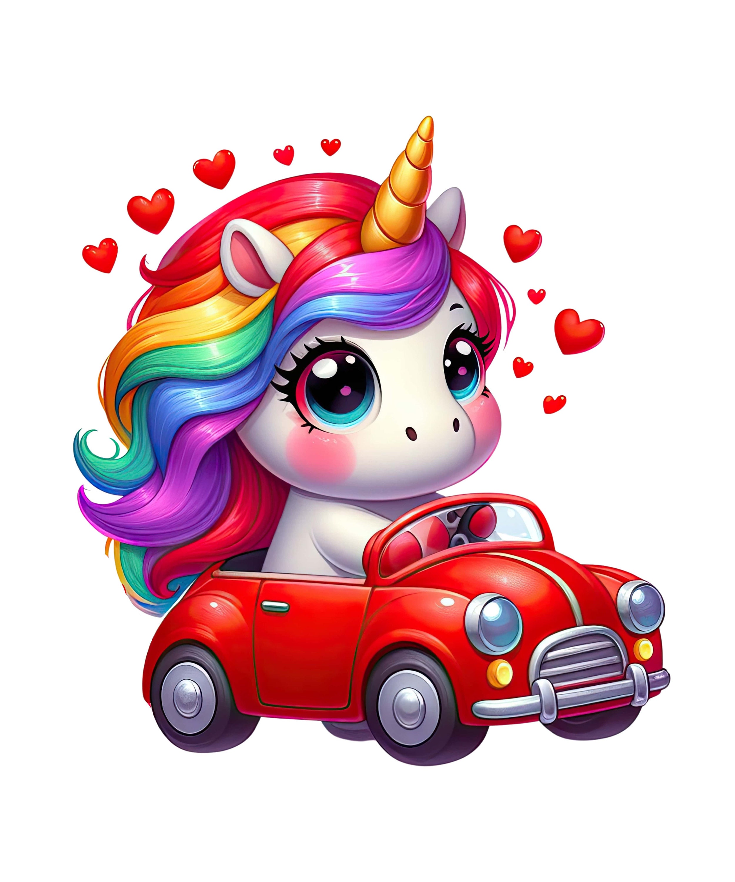 Car Sticker Unicorn Valentine's Day Weatherproof Outdoor Sticker Vinyl ...