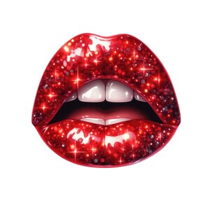 Car Sticker Glitter Lips Sticker Weatherproof Outdoor Vinyl Sticker ...