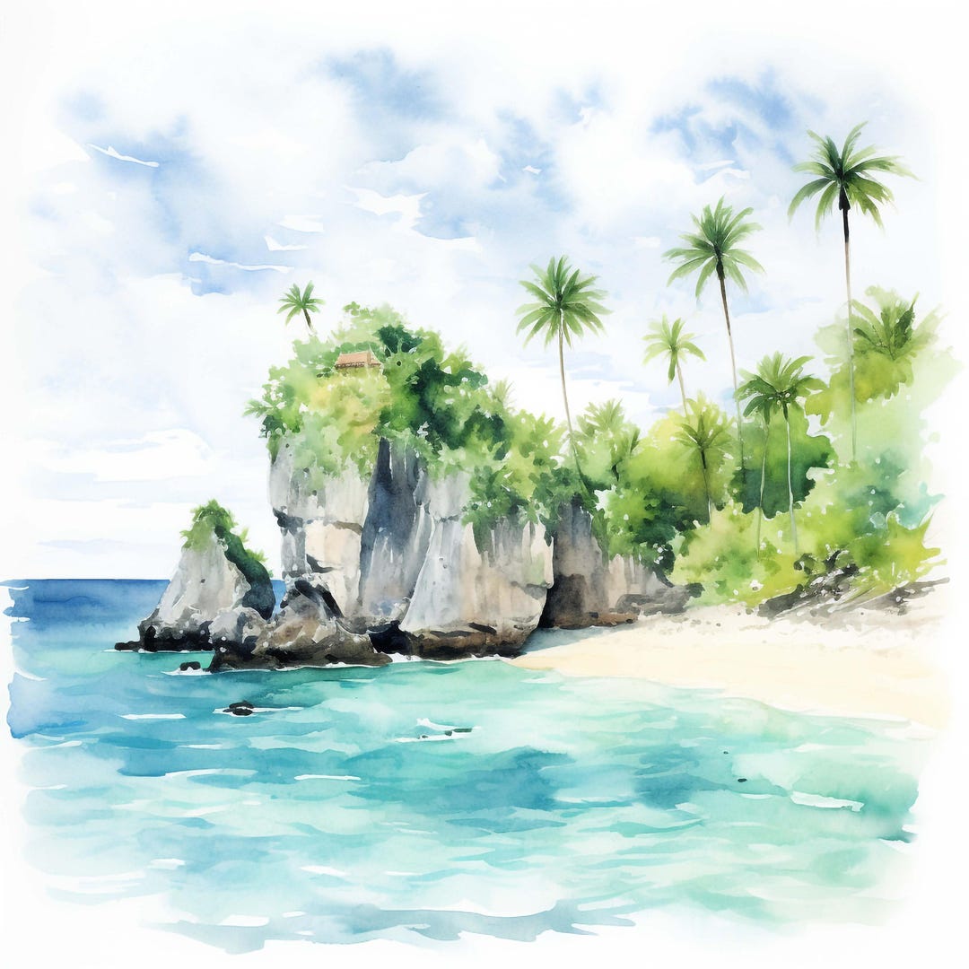 Car Sticker Nauru Watercolor Look Island Sticker South Sea Oceania ...