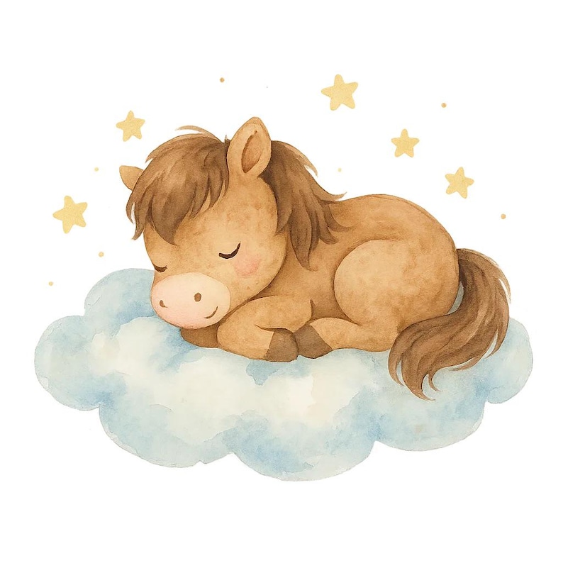 5x grappige cartoon paard sticker aquarel grappige paard sticker ...