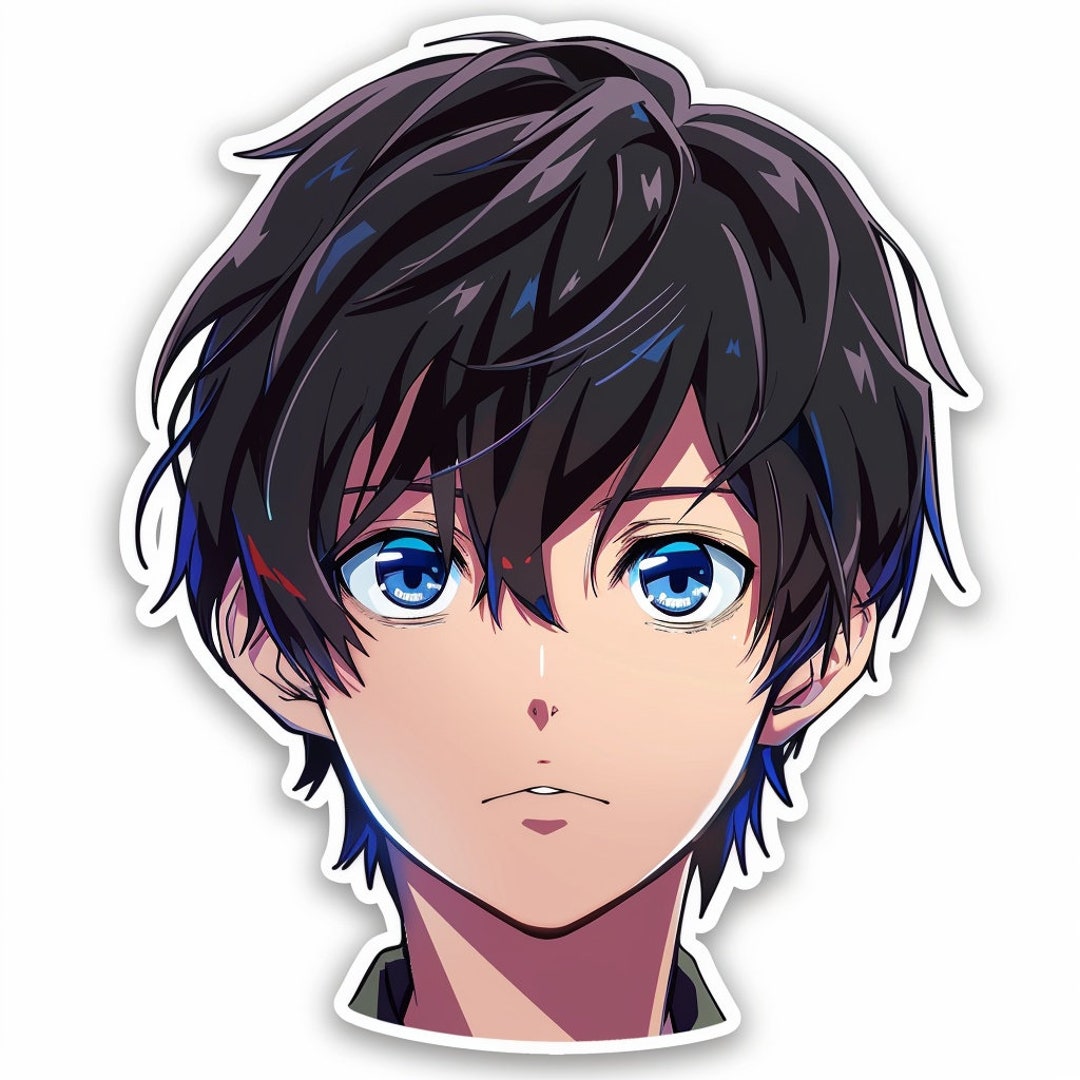 Car Sticker Cool Anime Boy Face Sticker Weatherproof Outdoor Vinyl ...