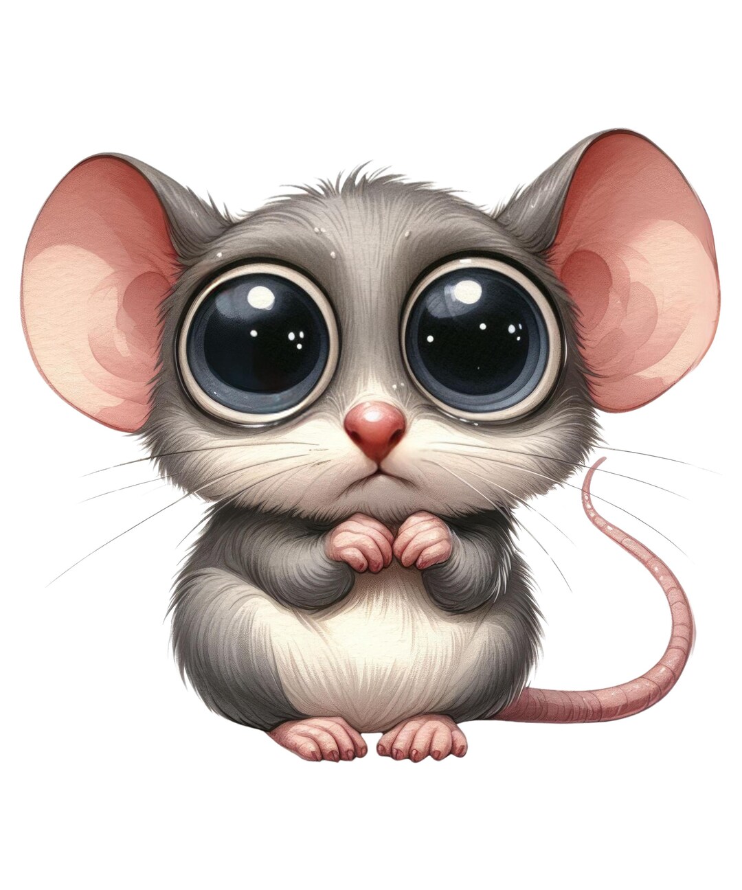 Funny Cartoon Mouse Sticker – Funny Mouse Sticker – Humor Animal Motif ...