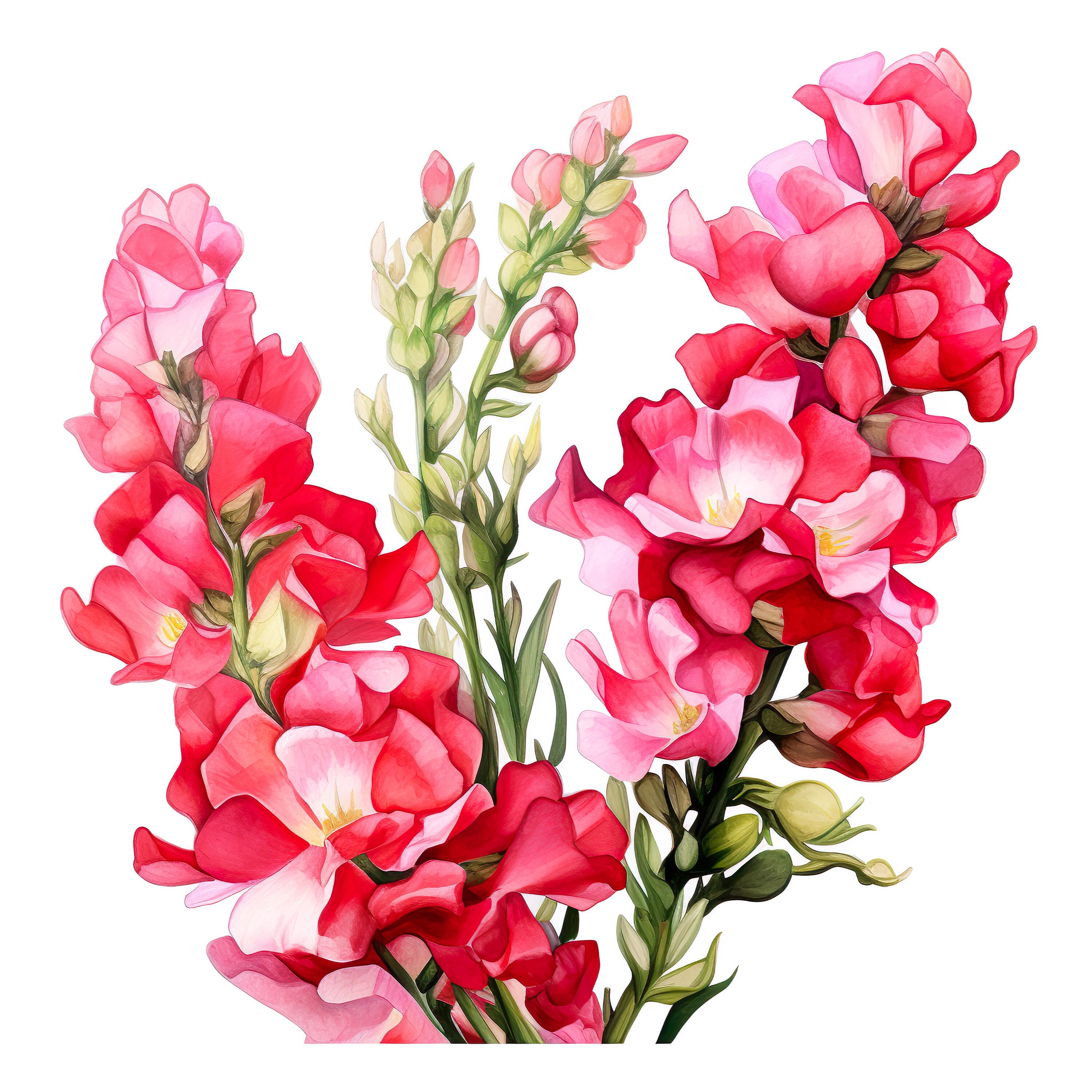 Car Sticker Snapdragon Watercolor Flowers Sticker Weatherproof Outdoor ...