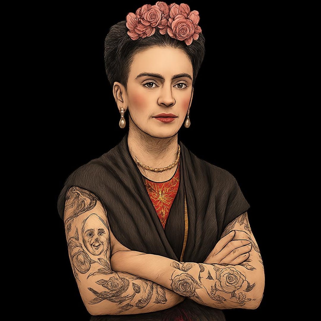 Frida Kahlo With Tattoos Sticker Outdoor Uv-resistant Vinyl Sticker ...