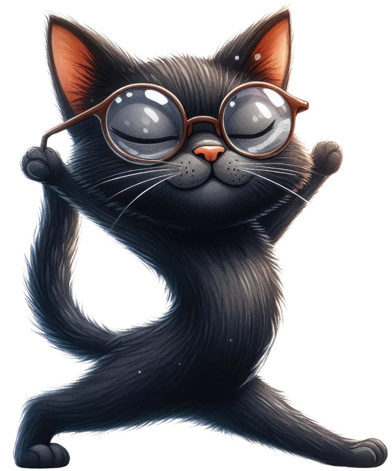 Black Yoga Cat Car Sticker. Please Note: Ships in a Folded Envelope. - Etsy