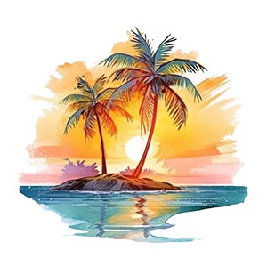 Car Sticker Beach Sunset Sticker Weatherproof Outdoor Vinyl - Etsy