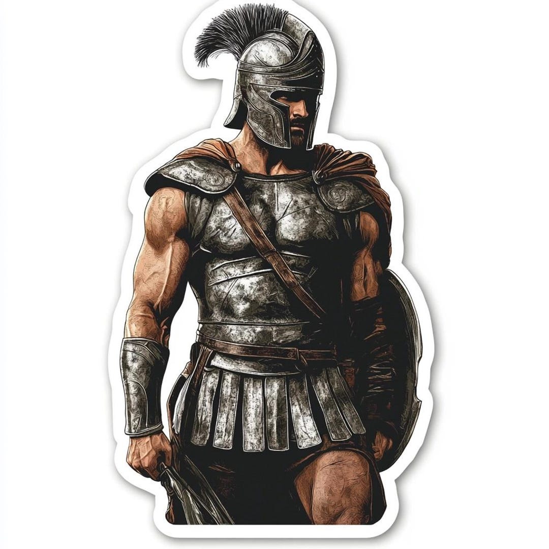 Gladiator Sticker Vinyl Sticker Personalizable Laptop Sticker Water ...