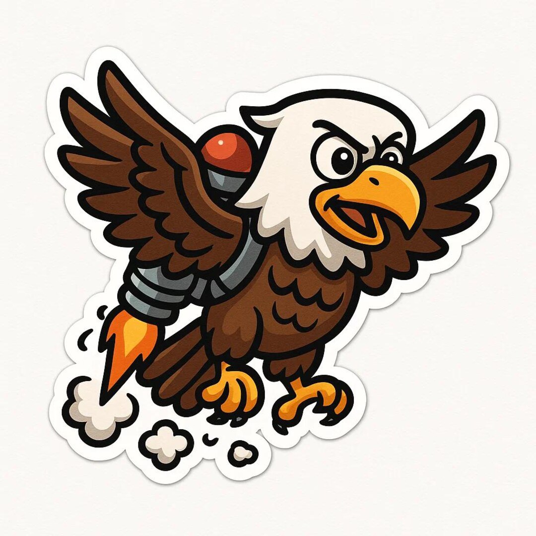 3X Eagle With Jetpack Sticker – Cool and Imaginative Car Sticker ...