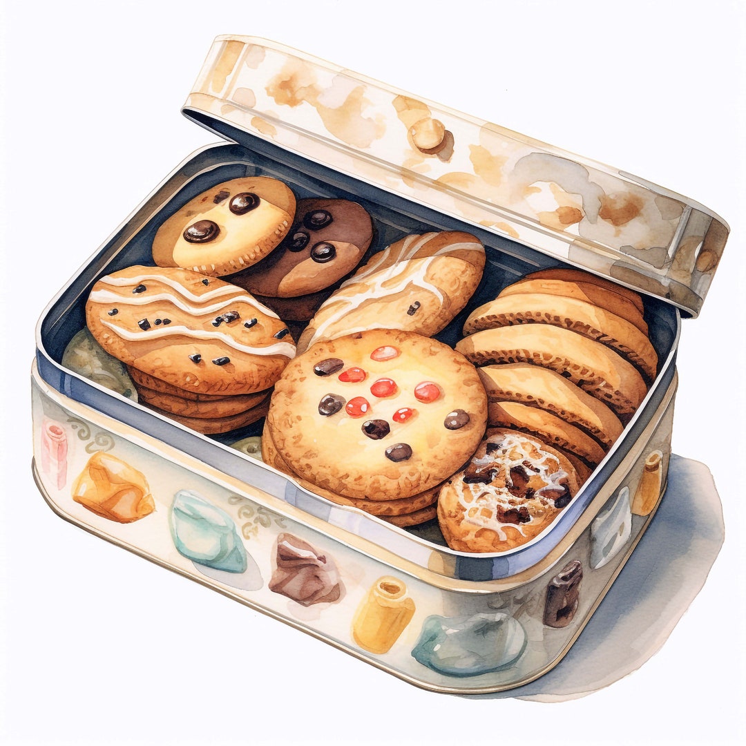 Car Sticker Watercolor Tin Can Cookies Sticker Weatherproof Vinyl - Etsy