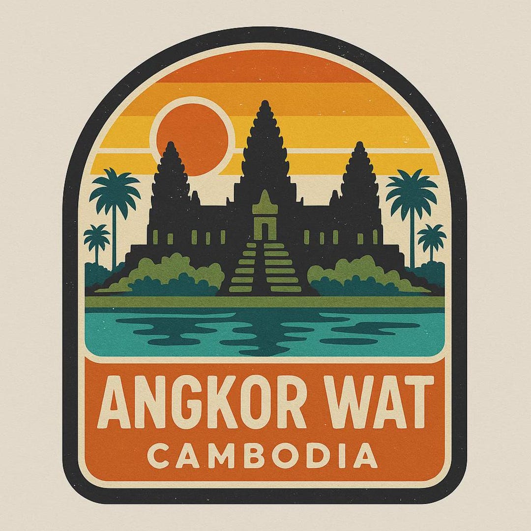 Angkor Wat Car Sticker Cambodia Temple Destination Culture Vanlife ...