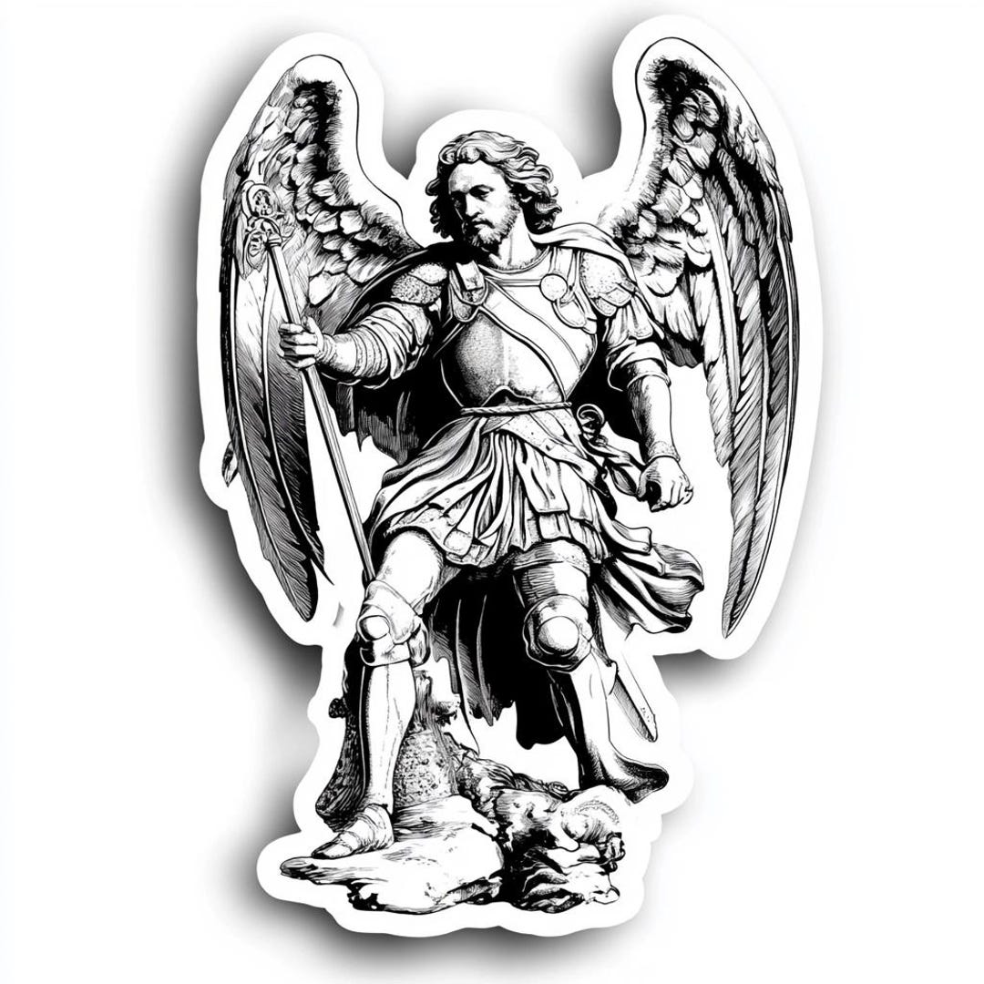 Car Sticker Archangel Michael Sticker Weatherproof Outdoor Vinyl ...