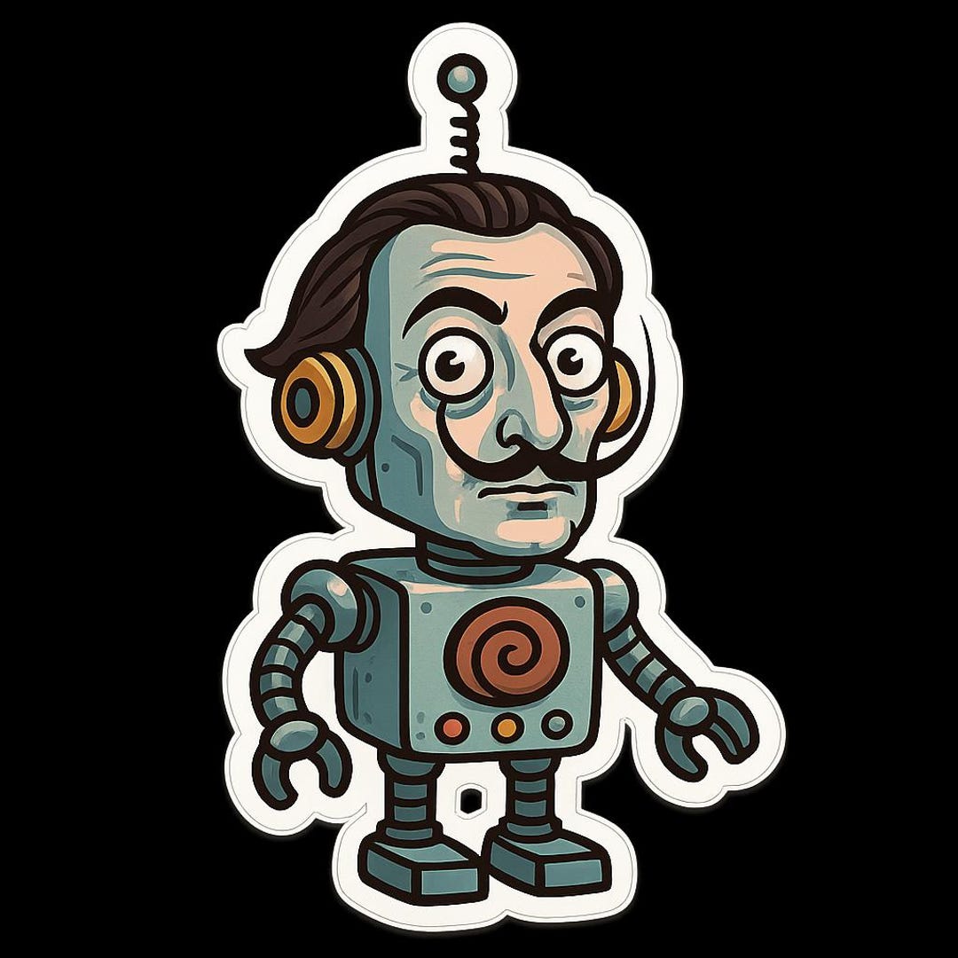Dali as a Robot Sticker Outdoor Uv-resistant Vinyl Sticker Made of High ...